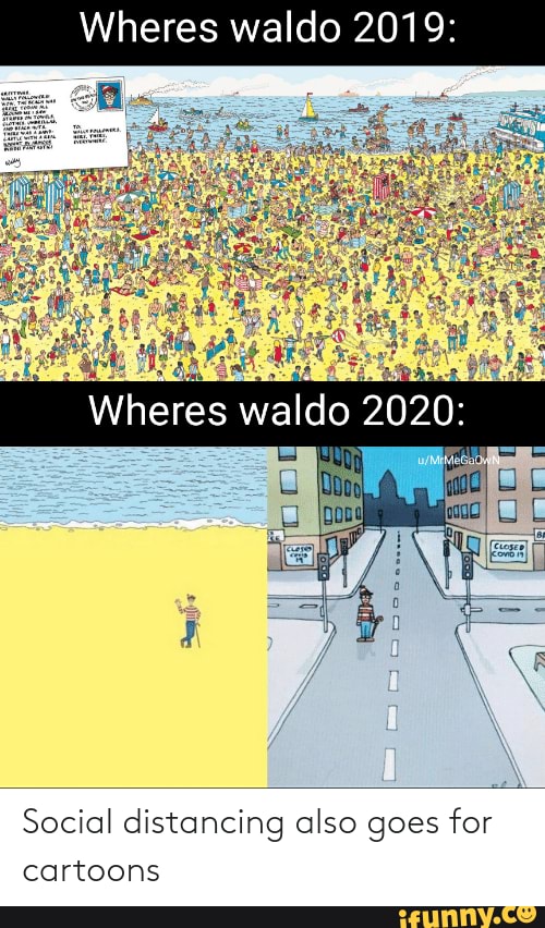 Social distancing also goes for cartoons - Wheres waldo 2019: Wheres ...