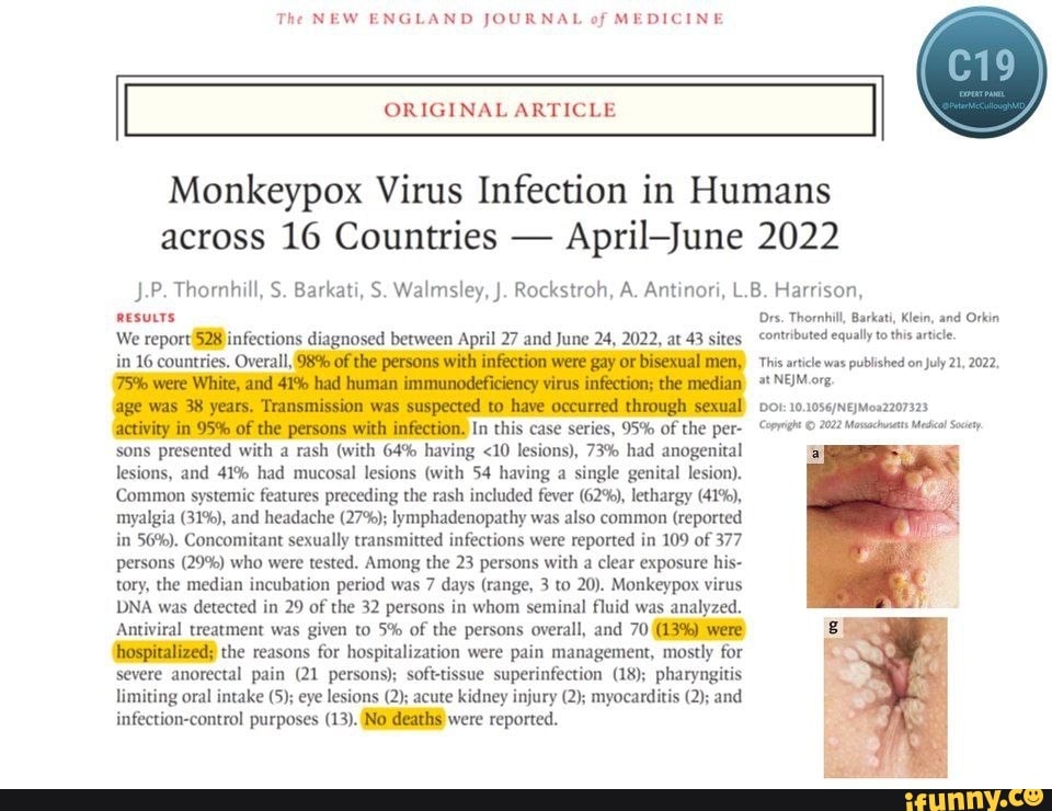 The NEW ENGLAND JOURNAL of MEDICINE ORIGINAL ARTICLE Monkeypox Virus Infection in Humans across ...