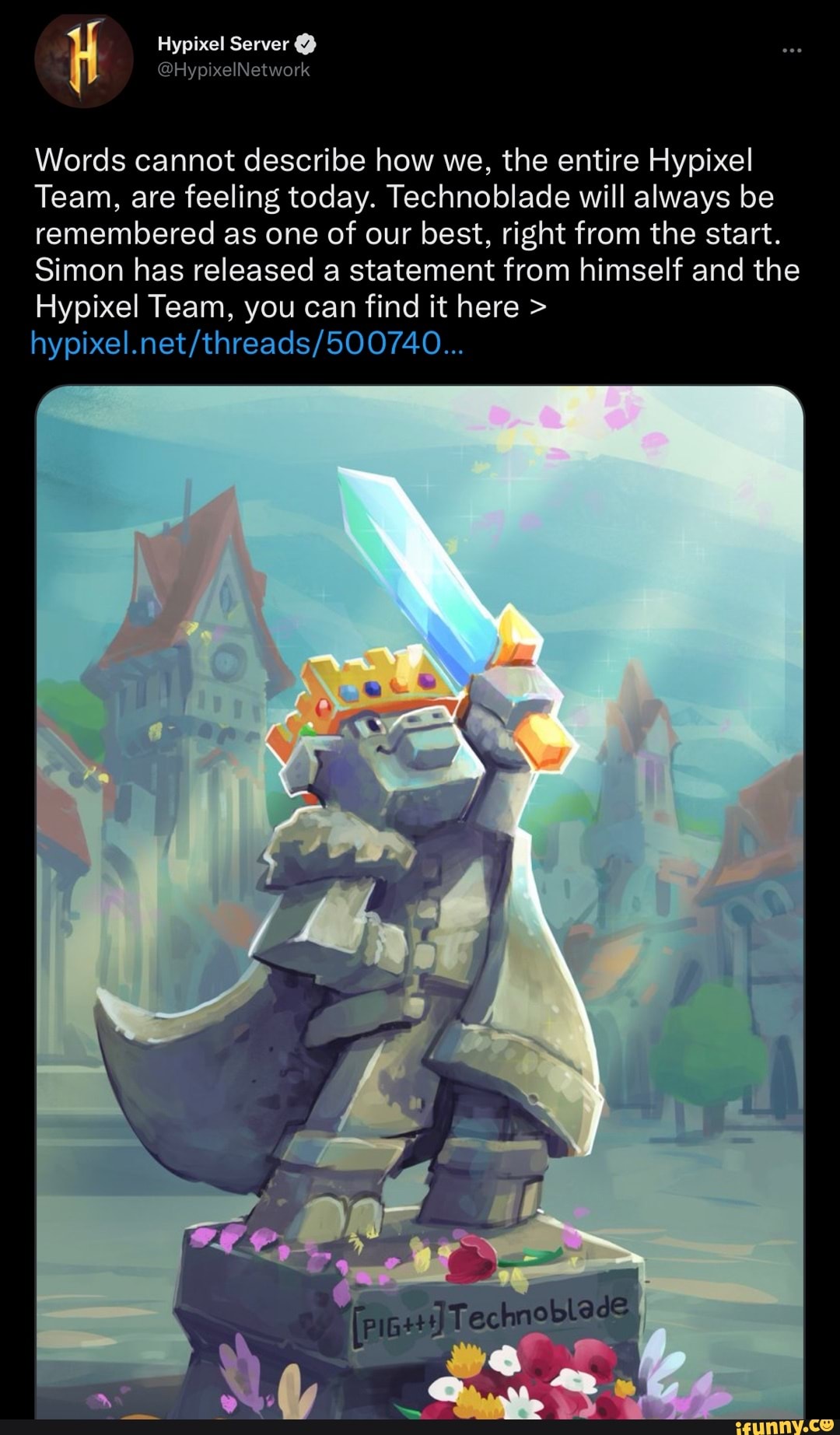 Hypixel Server Words cannot describe how we, the entire Hypixel Team, are feeling today ...