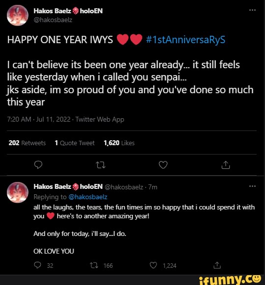 HAPPY ONE YEAR IWYS #istAnniversaRyS can't believe its been one year ...