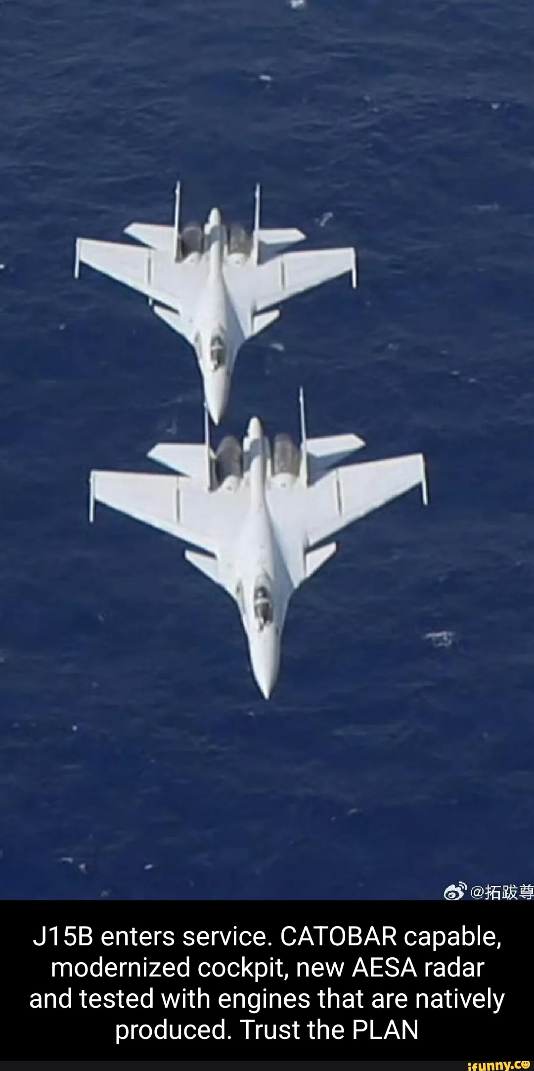 GS J15B enters service. CATOBAR capable, modernized cockpit, new AESA ...