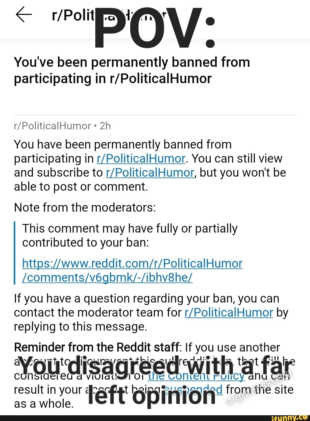You've been permanently banned from participating in You have been ...