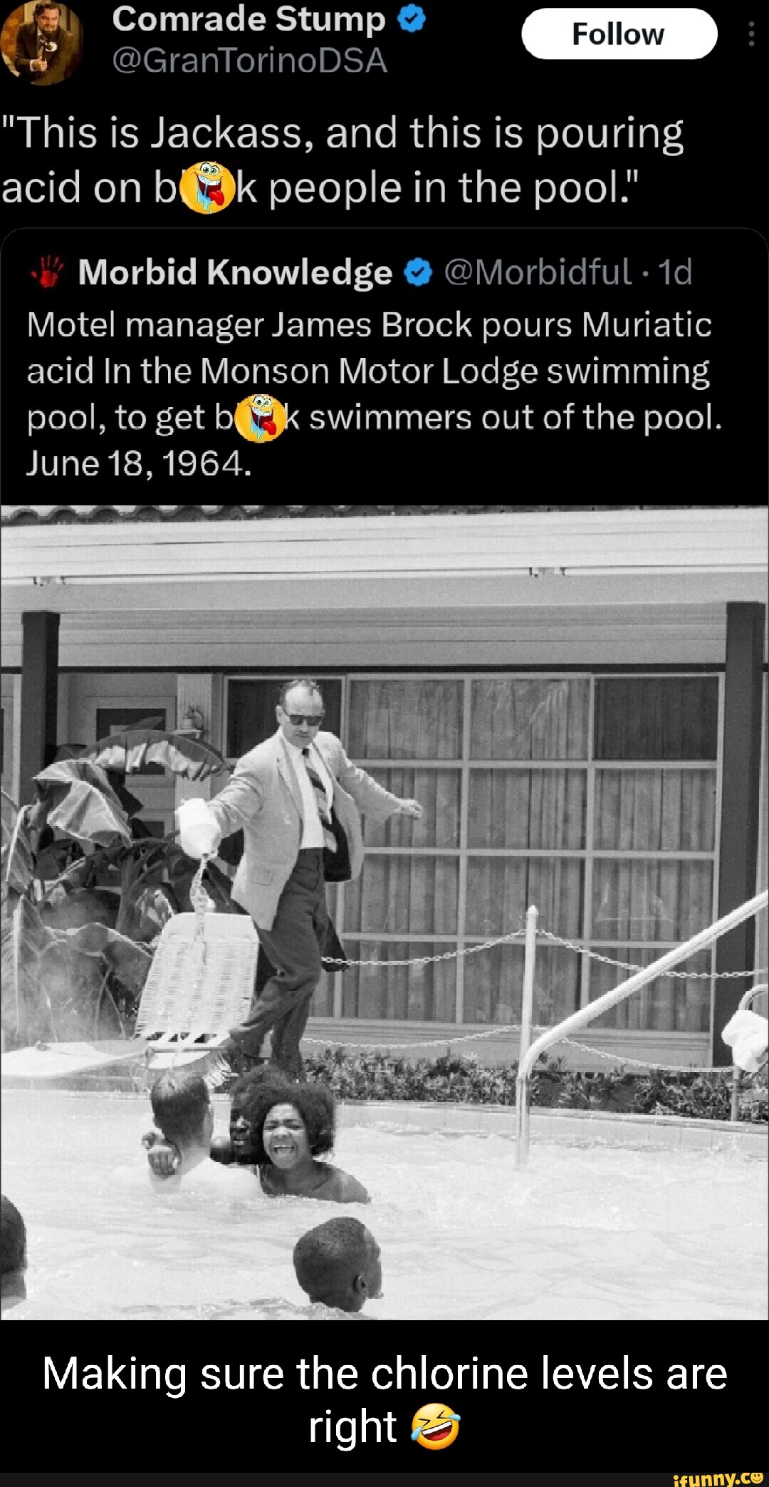 Comrade Stump Foll @GrantorinoDSA low "This is Jackass, and this is ...