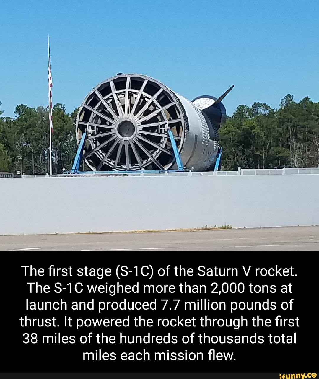 The first stage (S-1C) of the Saturn V rocket. The S-1C weighed more ...