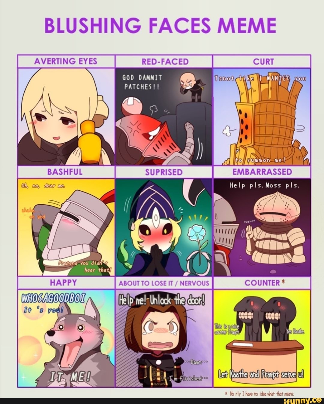 BLUSHING FACES MEME AVERTING EYES I RED-FACED CURT GOD DAMMIT PATCHES ...