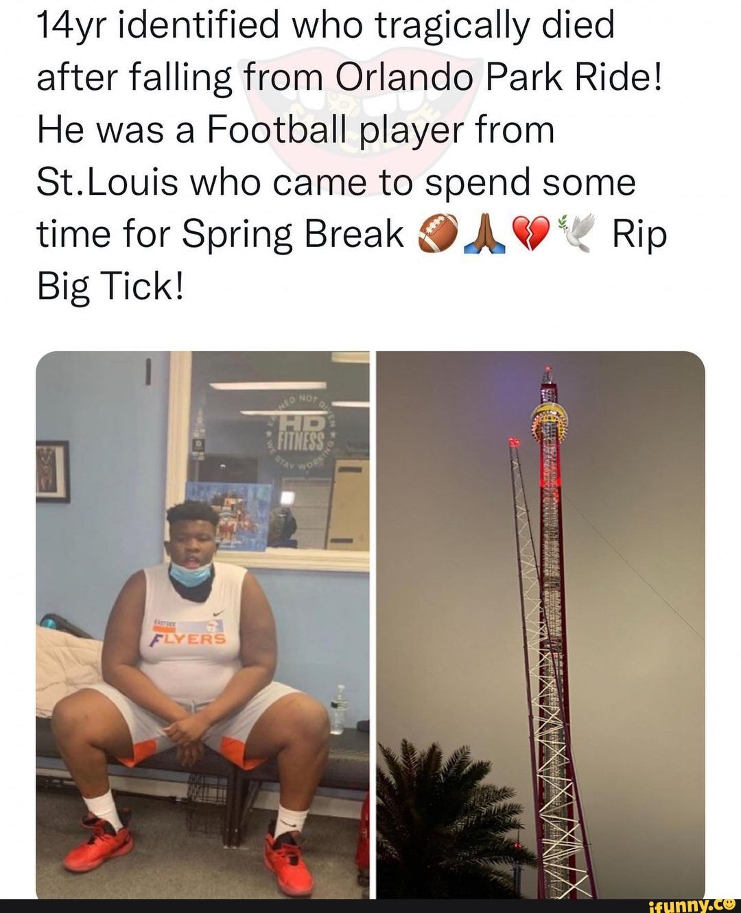 14yr identified who tragically died after falling from Orlando Park ...