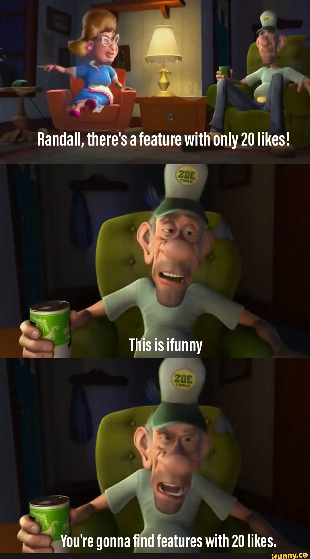 Of Randall, there's a feature with only 20 likes! This is ifunny You're ...