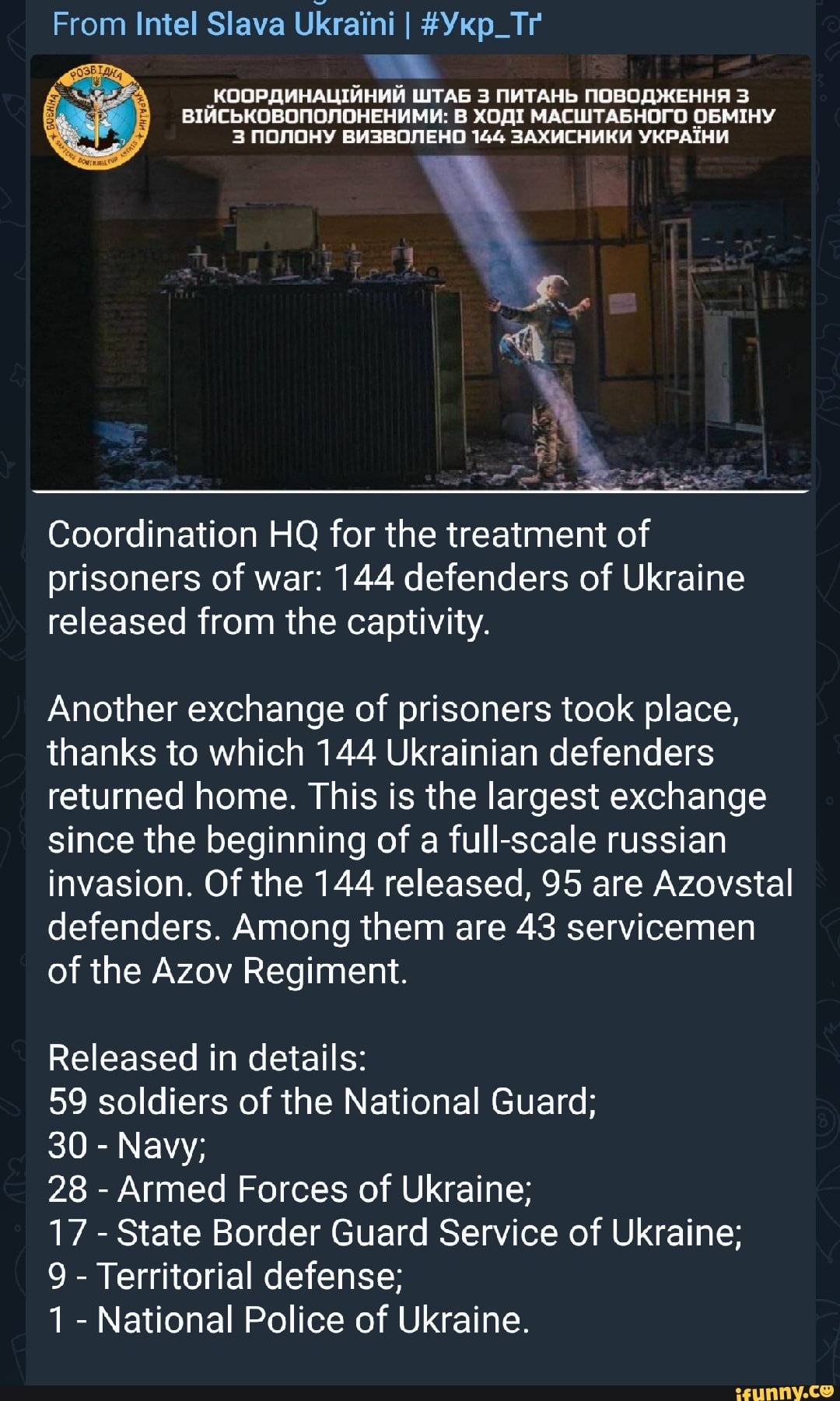 From Intel Slava Ukraini I #YKp_Tr ROsb Lay, LUTAG NMTAHb NOBODKEHHA ...