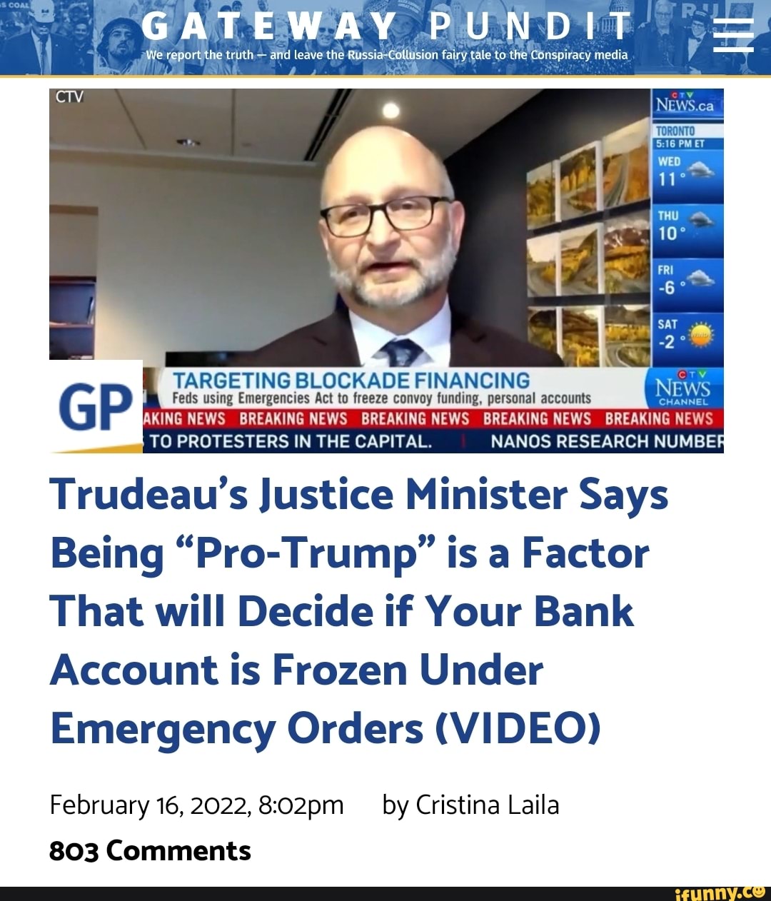 GATEWAY PUNDIT We report the truth and leave the Russia-Collusion fairy ...