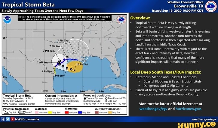 Tropical Storm Beta "Texas Over the Next Few Days Weather Forecast ...