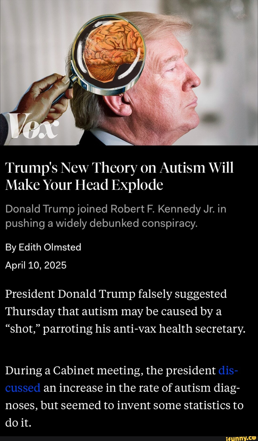 Trump's New Theory on Autism Will Make Your Head Explode Donald Trump ...