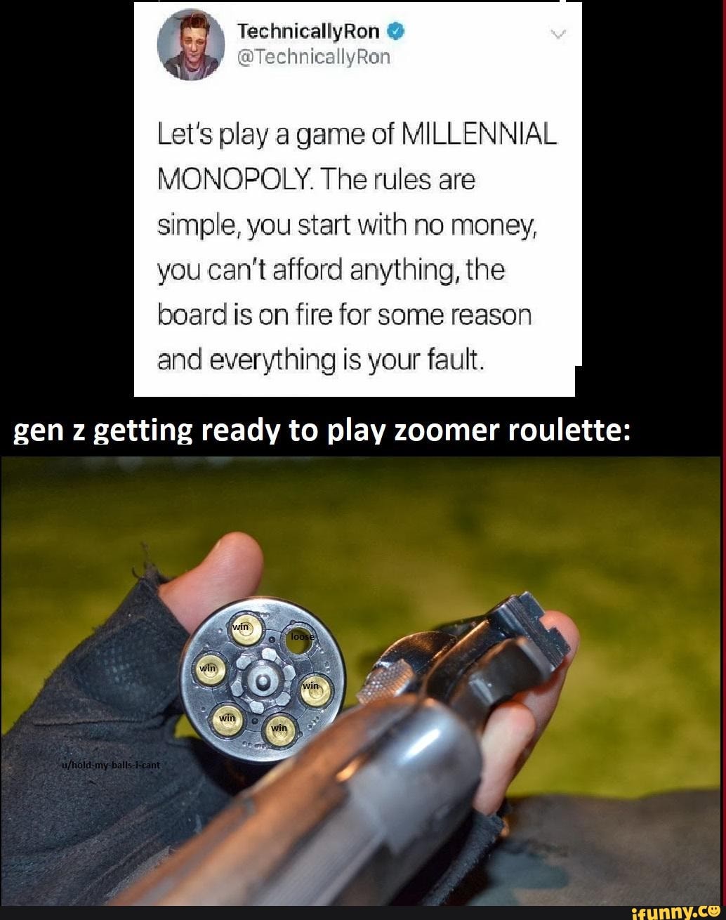 Let's play a game of MILLENNIAL MONOPOLY. The rules are simple, you ...