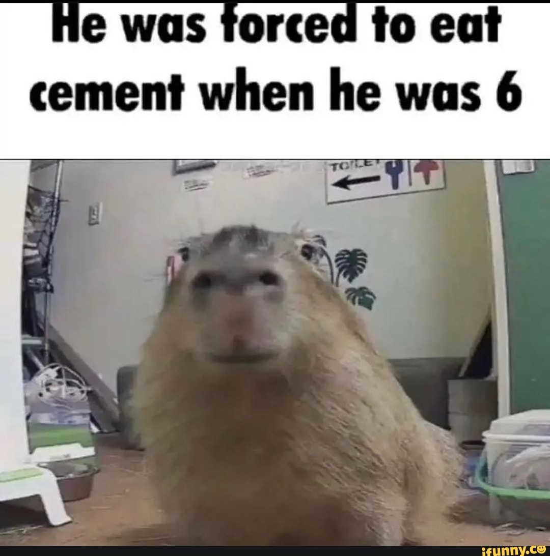 Was forced to eat cement when he was 6 - iFunny