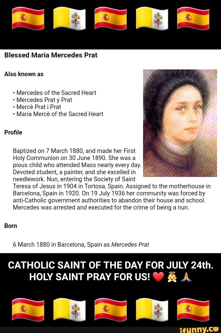 Om Blessed Maria Mercedes Prat Also known as + Mercedes of the Sacred ...