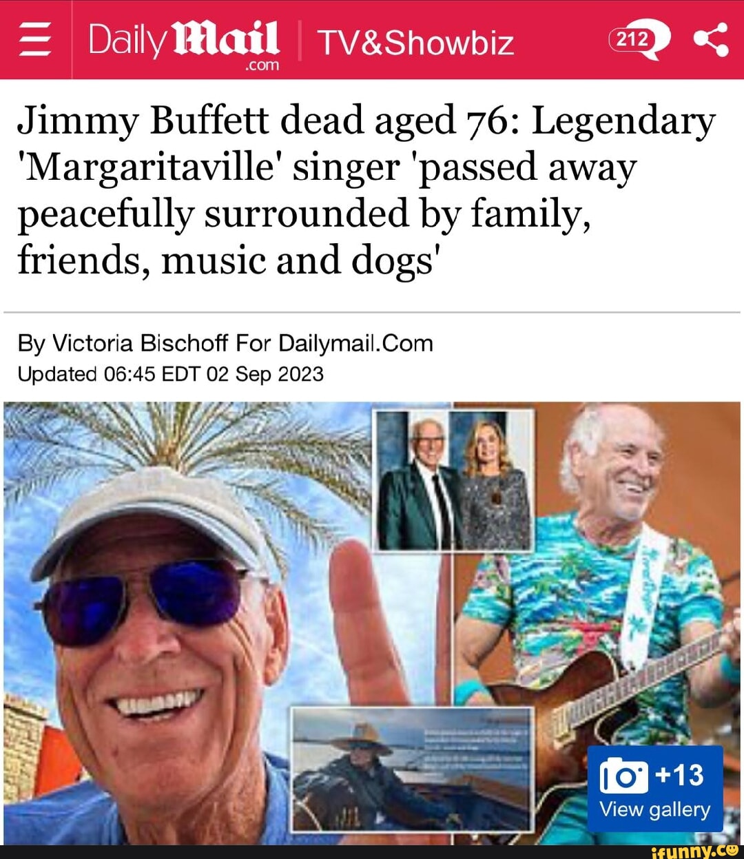 = DailyMail Tvashowwiz Jimmy Buffett dead aged 76: Legendary ...