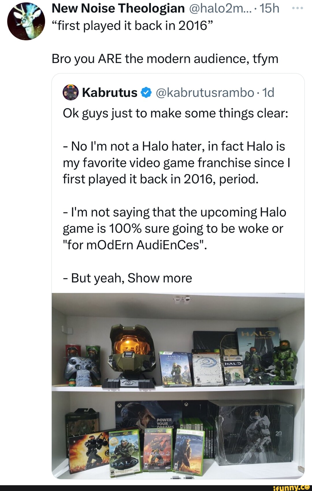 New Noise Theologian @halo2m...- "first played it back in 2016" Bro you ...