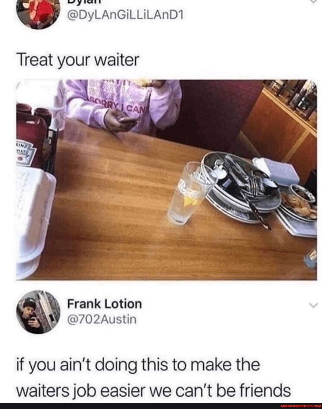 Follow (us) @OHGOD for more content like this 🙌 - Treat your waiter ...