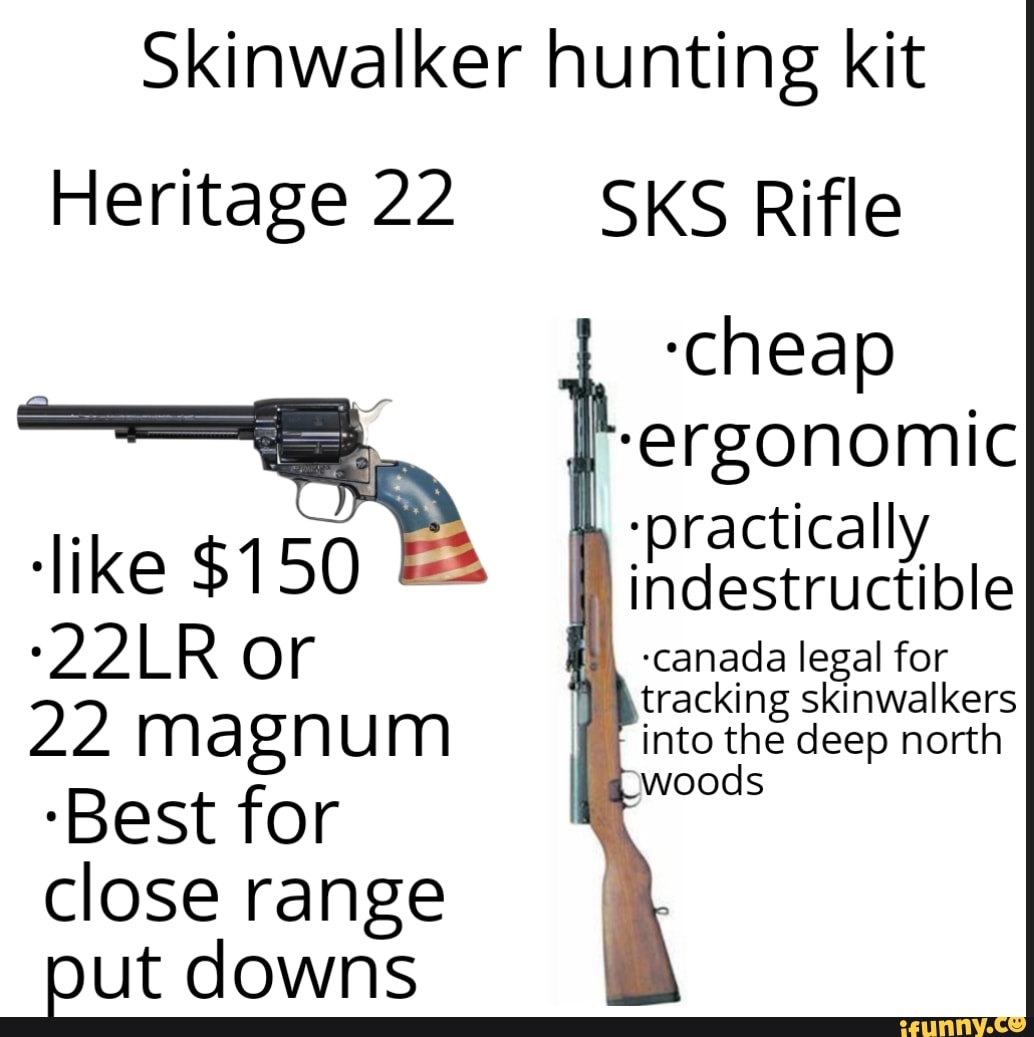 Skinwalker hunting kit Heritage 22 'like $150 '22LR or 22 magnum 'Best ...