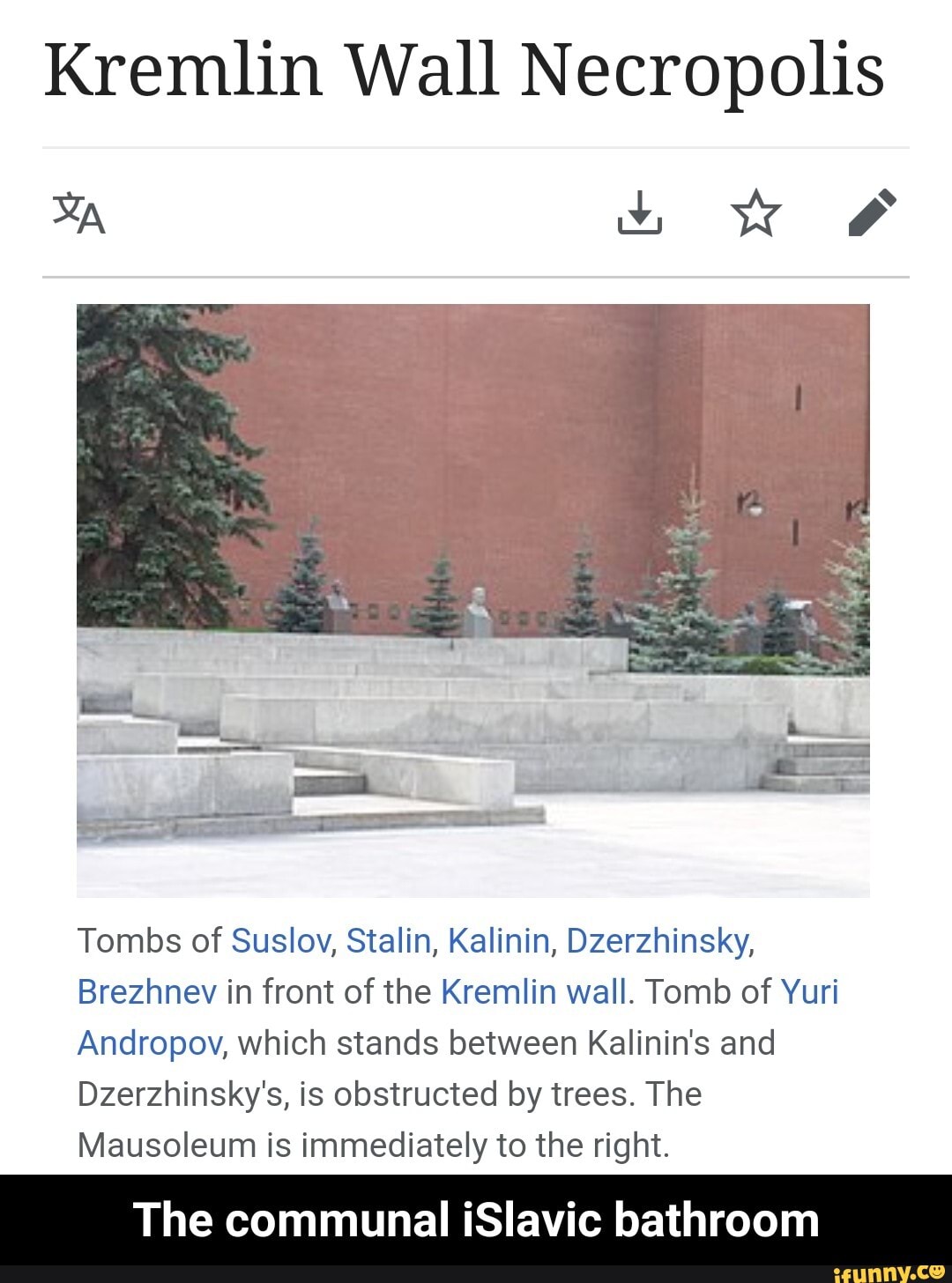 Kremlin Wall Necropolis Tombs of Suslov, Stalin, Kalinin, Dzerzhinsky ...