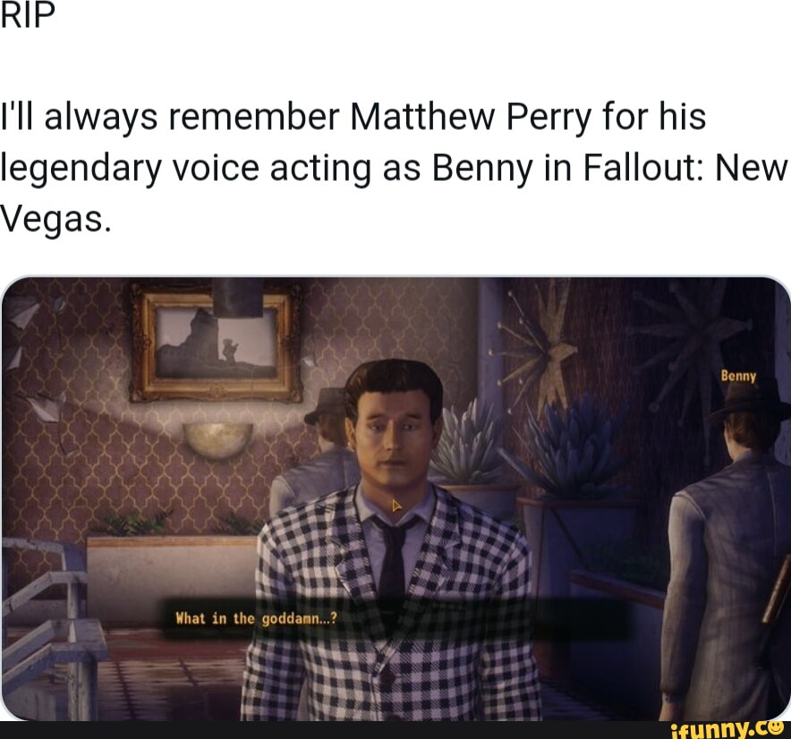 I'll always remember Matthew Perry for his legendary voice acting as ...