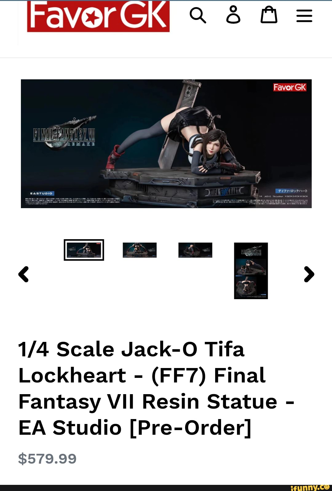 Scale Jack-O Tifa Lockheart - Final Fantasy VII Resin Statue - EA ...