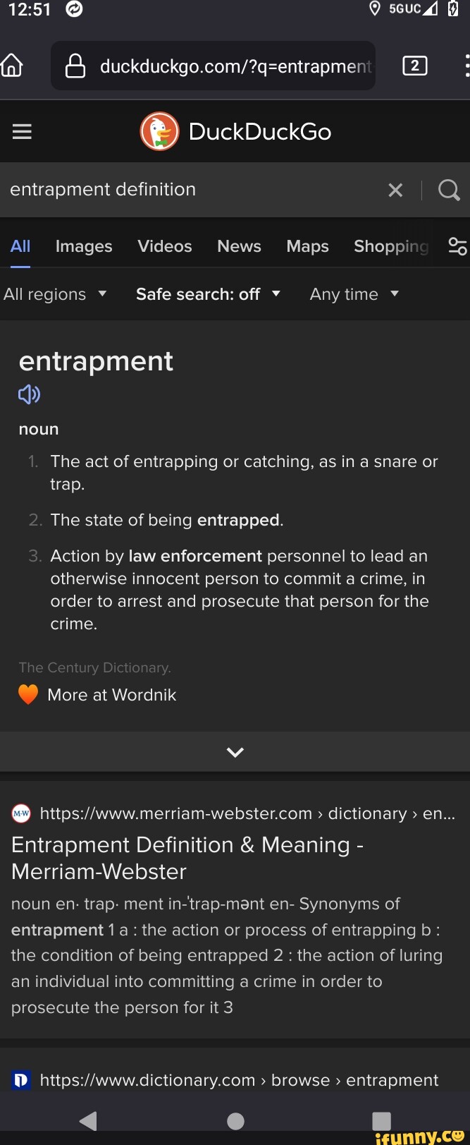 Scuc = DuckDuckGo entrapment definition x IQ All Images Videos News ...