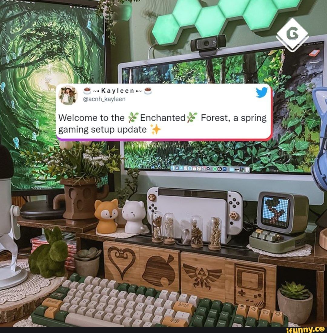 Welcome to the Enchanted Forest, a spring gaming setup update Ab - iFunny
