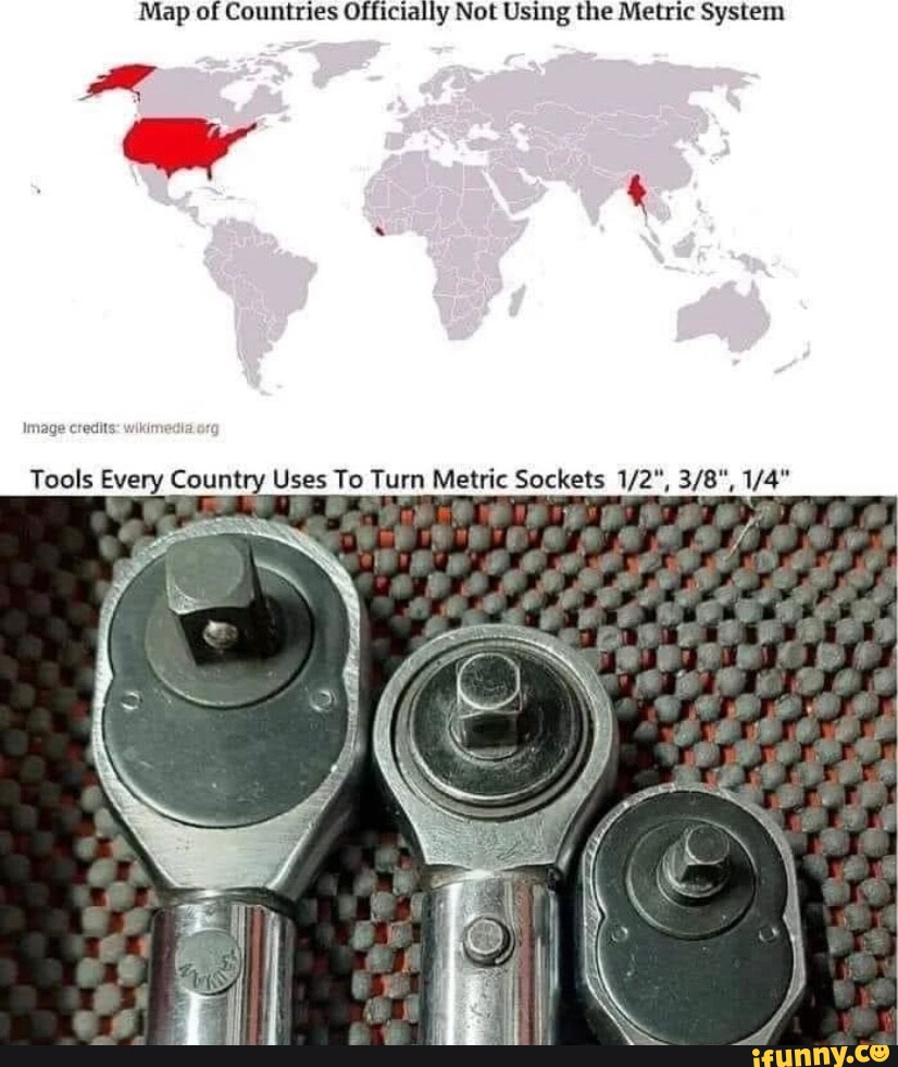 Map of Countries Officially Not Using the Metric System Image credits ...