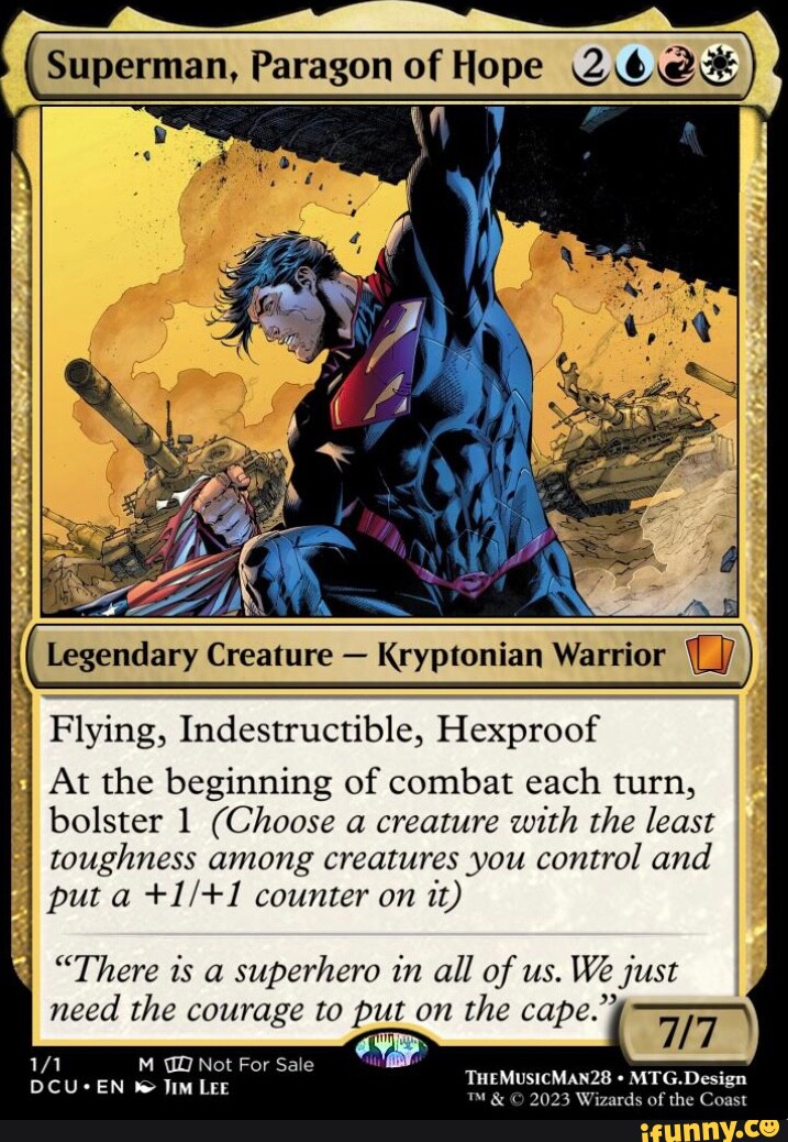 Superman, Paragon of Hope ( Legendary Creature - Kryptonian Warrior I ...