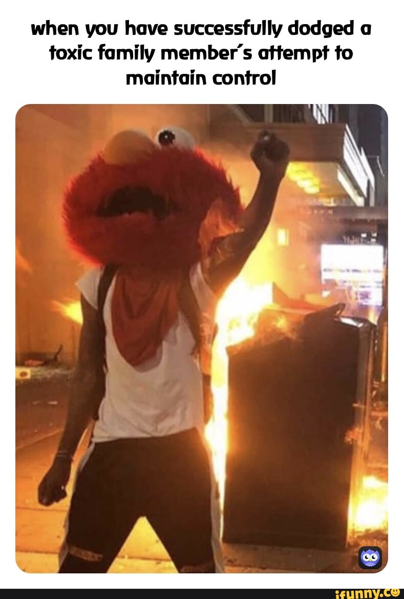 When you have successfully dodged a toxic family member's attempt to ...