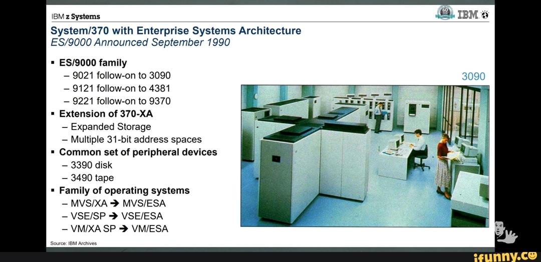 IBM Systems with Enterprise Systems Architecture ES Announced September ...