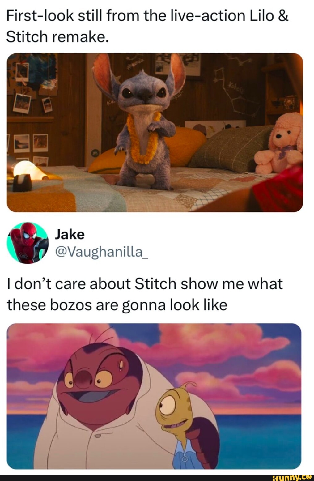 First-look still from the live-action Lilo & Stitch remake. I don't ...