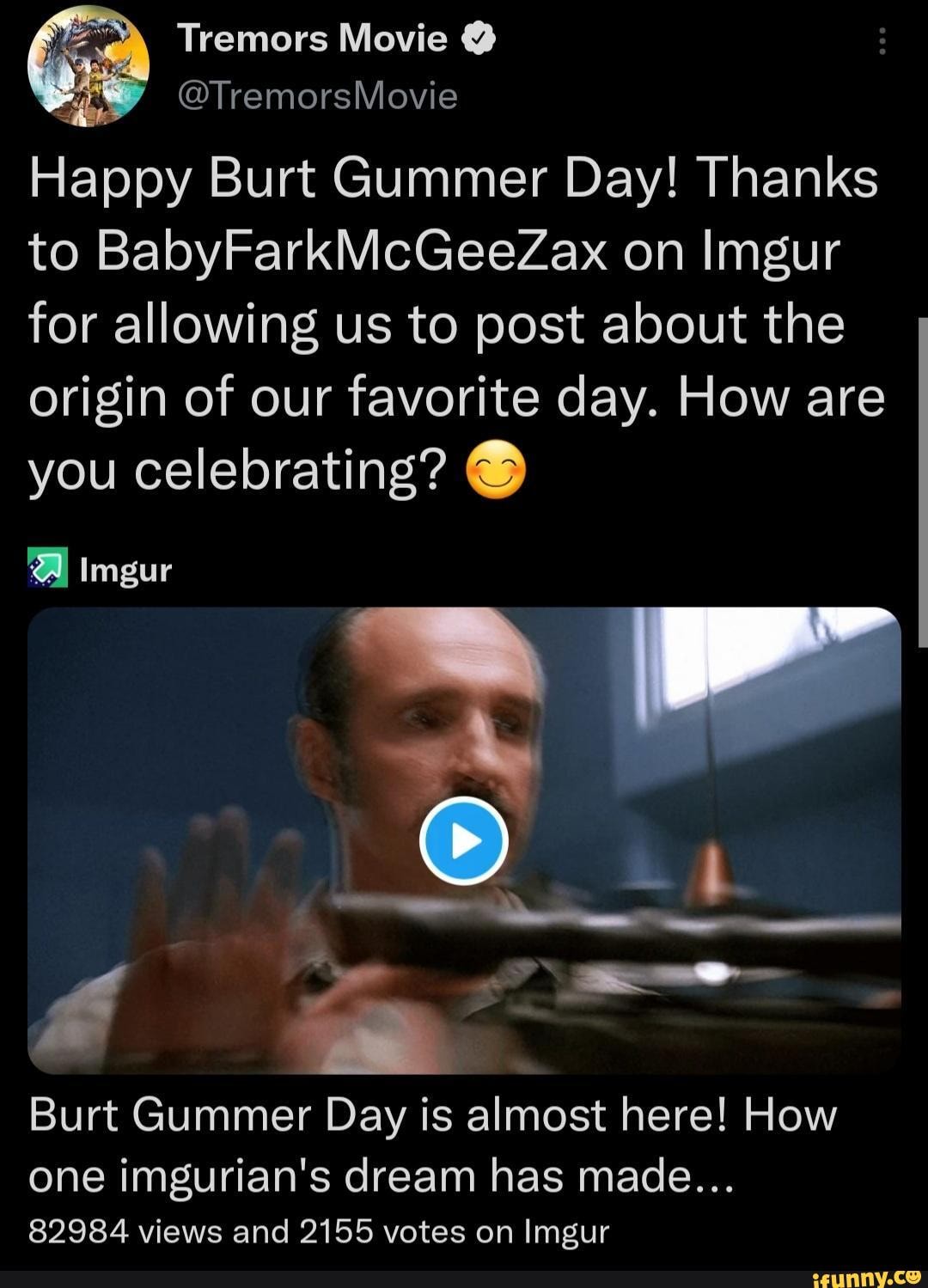 Tremors Movie @ @TremorsMovie Happy Burt Gummer Day! Thanks to ...