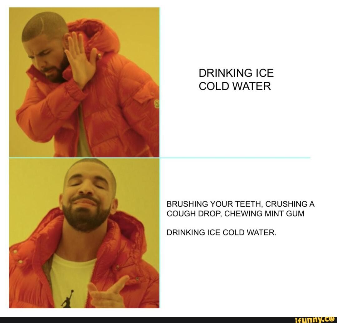 DRINKING ICE COLD WATER BRUSHING YOUR TEETH, CRUSHING A COUGH DROP ...