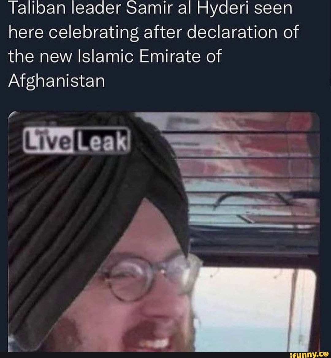 Taliban leader samir al Hyderi seen here celebrating after declaration ...