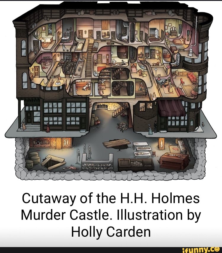 Cutaway of the H.H. Holmes Murder Castle. Illustration by Holly Carden ...