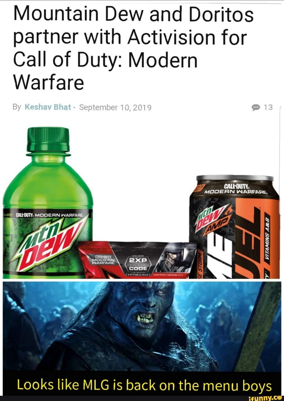 Mountain Dew and Doritos partner with Activision for Call of Duty ...