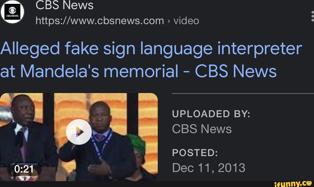 CBS News video Alleged fake sign language interpreter at Mandela's ...