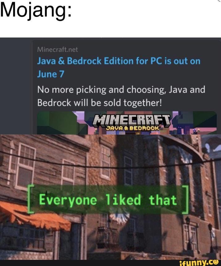 Mojang: Java & Bedrock Edition for PC is out on June 7 No more picking ...