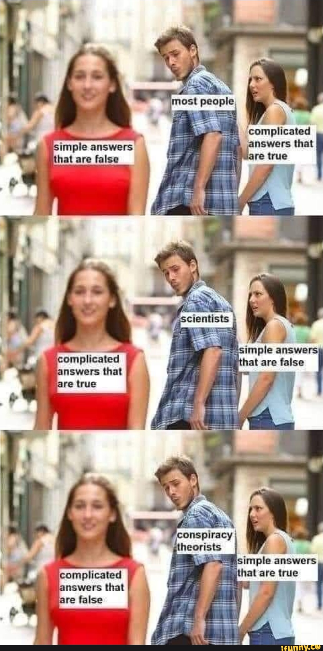 Most people. 'complicated simple answers are false answers that are ...