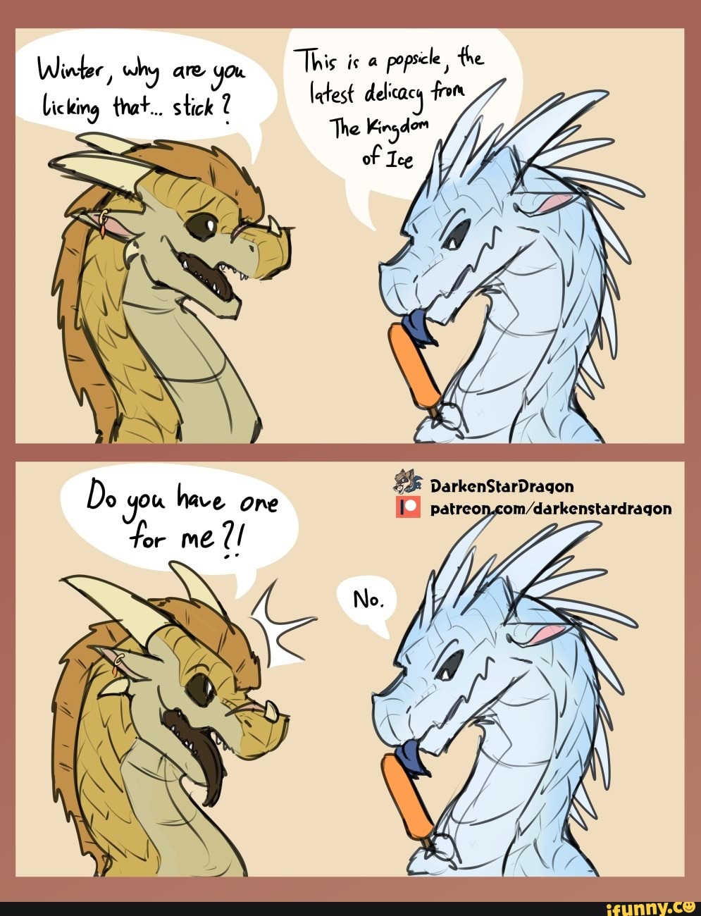 Winter , why are you This is the Licking that... stick latest delicacy ...