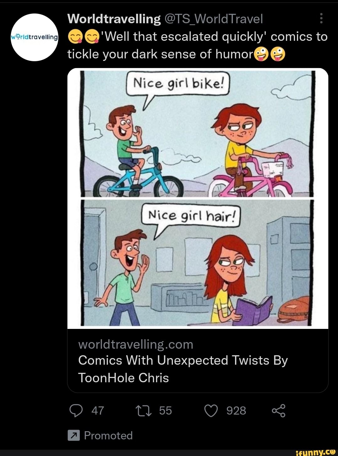 Worldtravelling @TS WorldTravel 'Well that escalated quickly' comics to tickle your dark sense ...