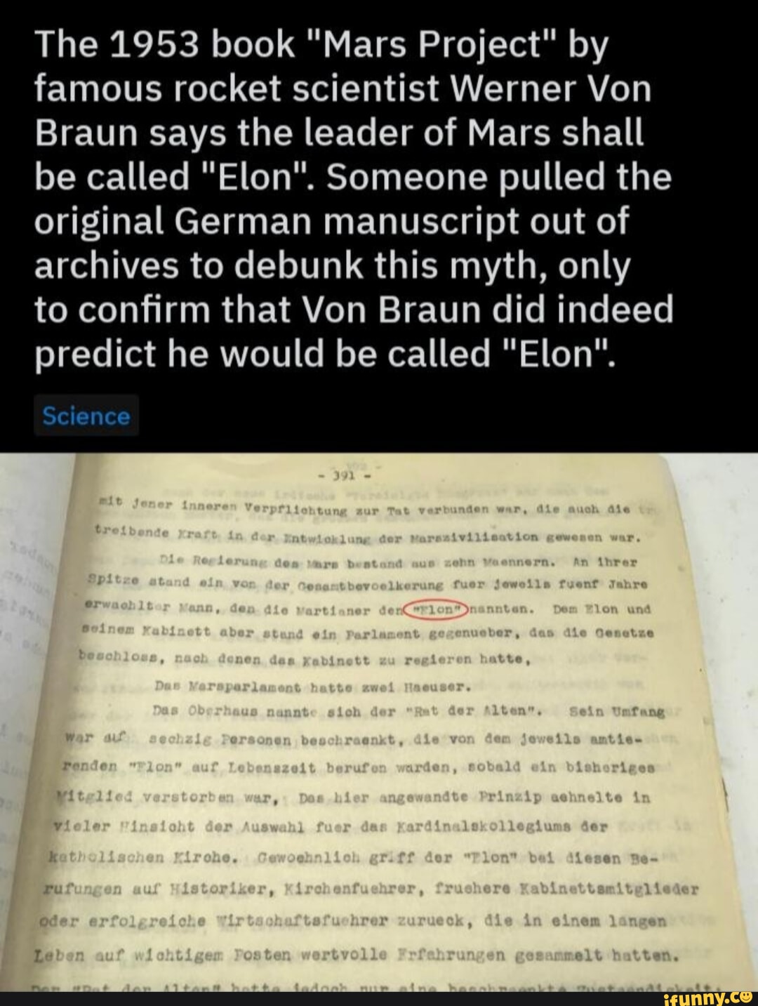 The 1953 book "Mars Project" by famous rocket scientist Werner Von ...