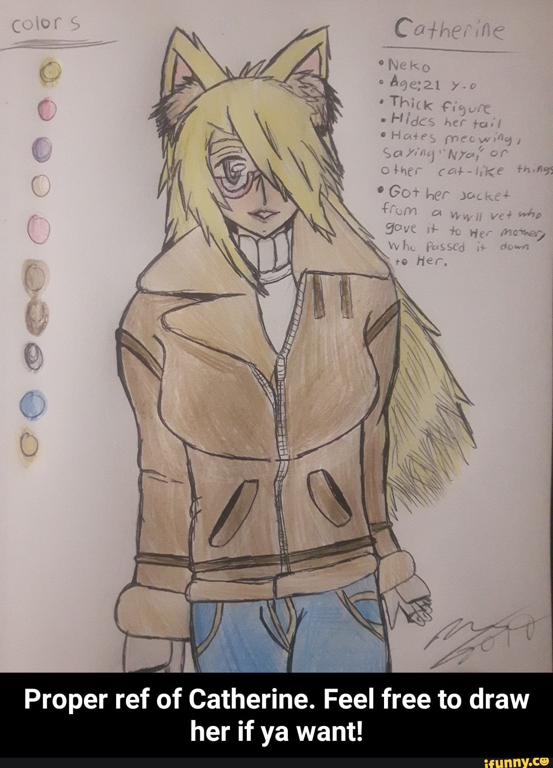 Proper ref of Catherine. Feel free to draw her if ya want! - Proper ref ...