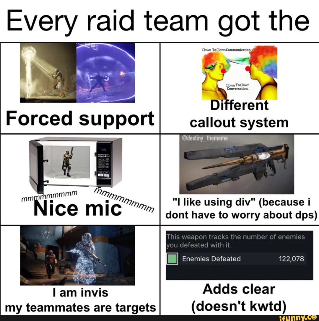 Every raid team got the pport Different callout system thememe Forced ...