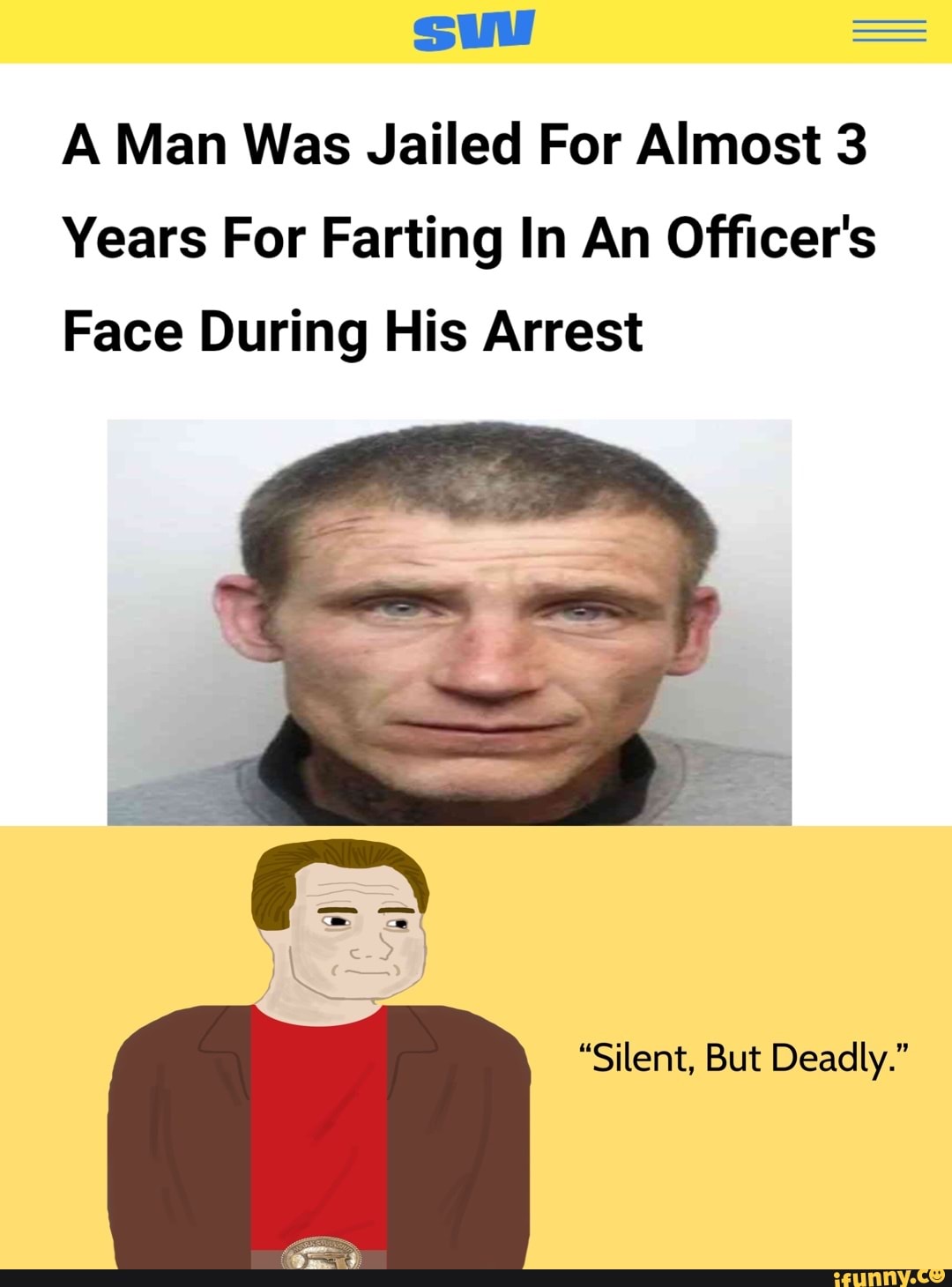A Man Was Jailed For Almost 3 Years For Farting In An Officer's Face ...