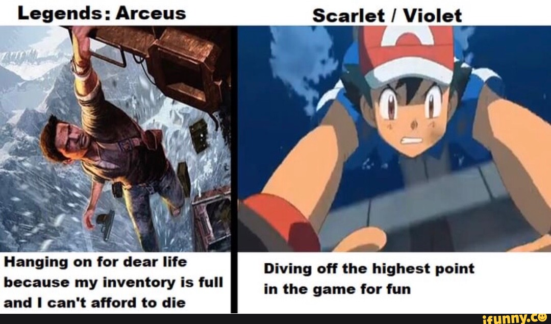 Legends: Arceus Scarlet Violet Hanging on for dear life because my ...