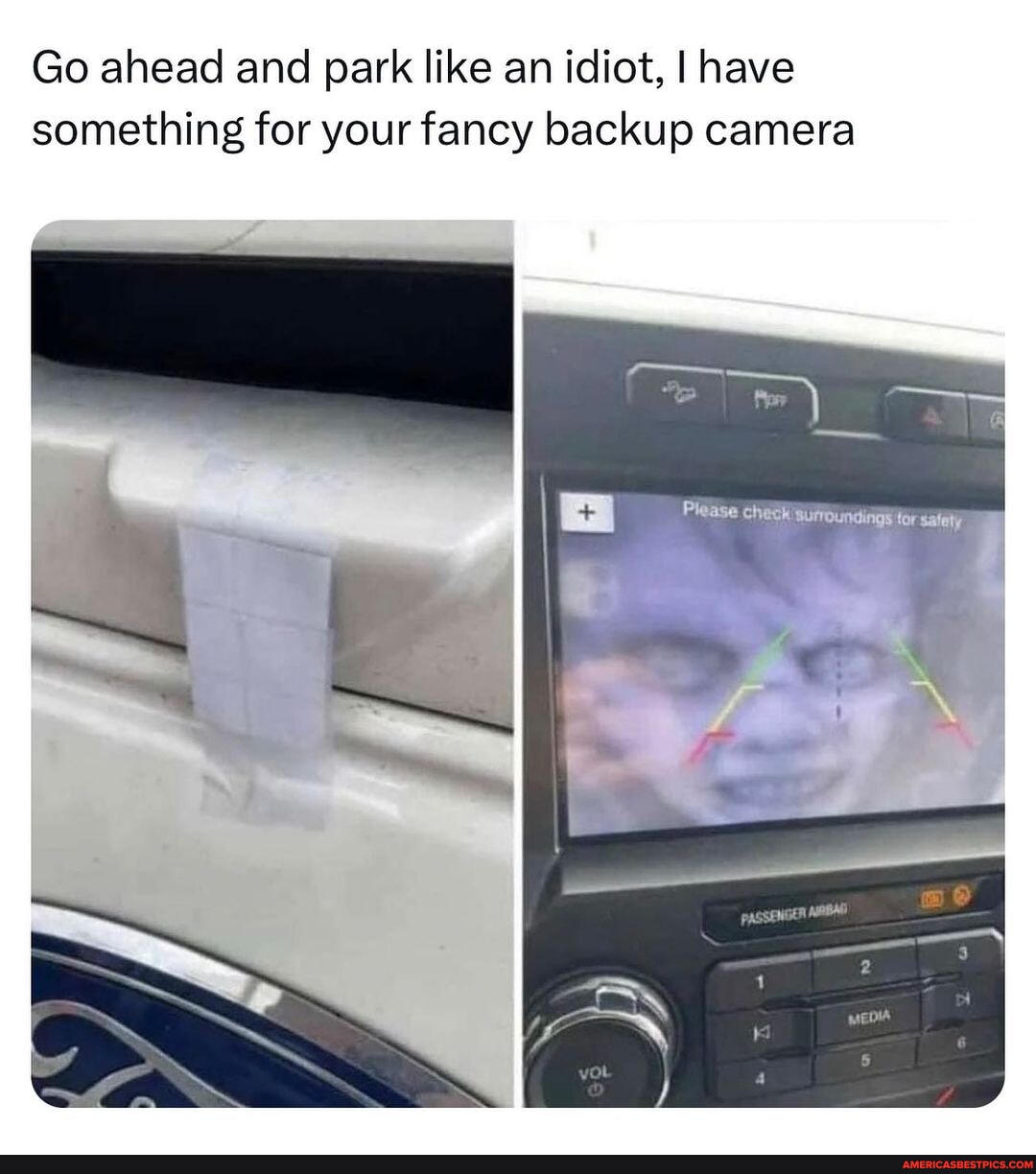 W idea 😂 #funny #meme #viral #explore - Go ahead and park like an idiot ...