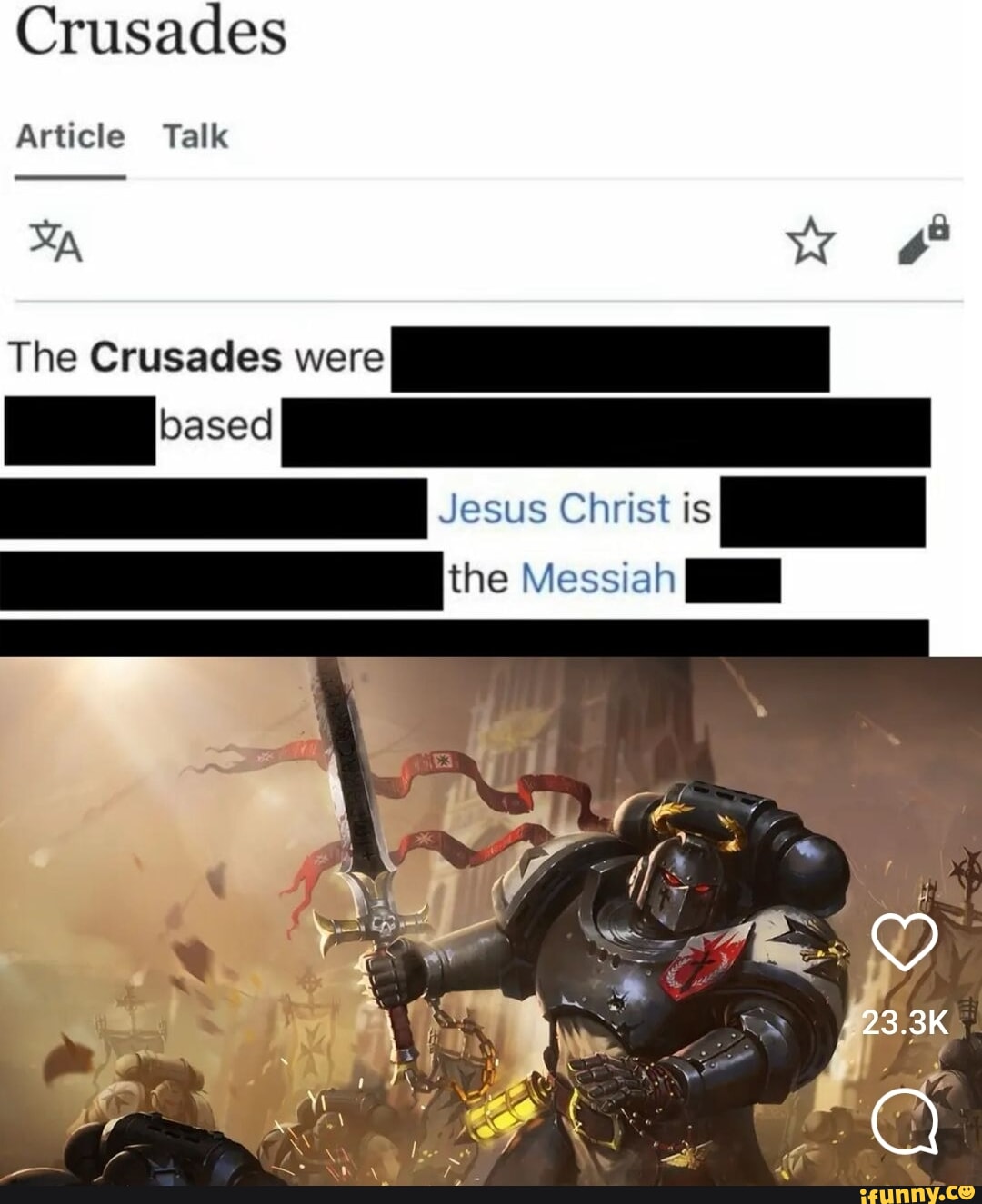 Crusades Article Talk MA The Crusades were ww Jesus Christ is the ...