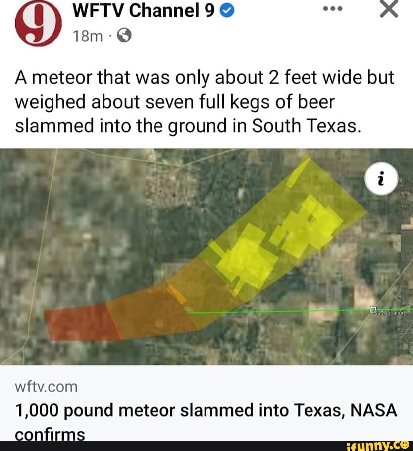 A meteor that was only about 2 feet wide but weighed about seven full ...